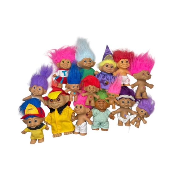 Trolls | Toys | Vintage Troll Dolls Multicolor Toy Figures Lot Of 5 ...
